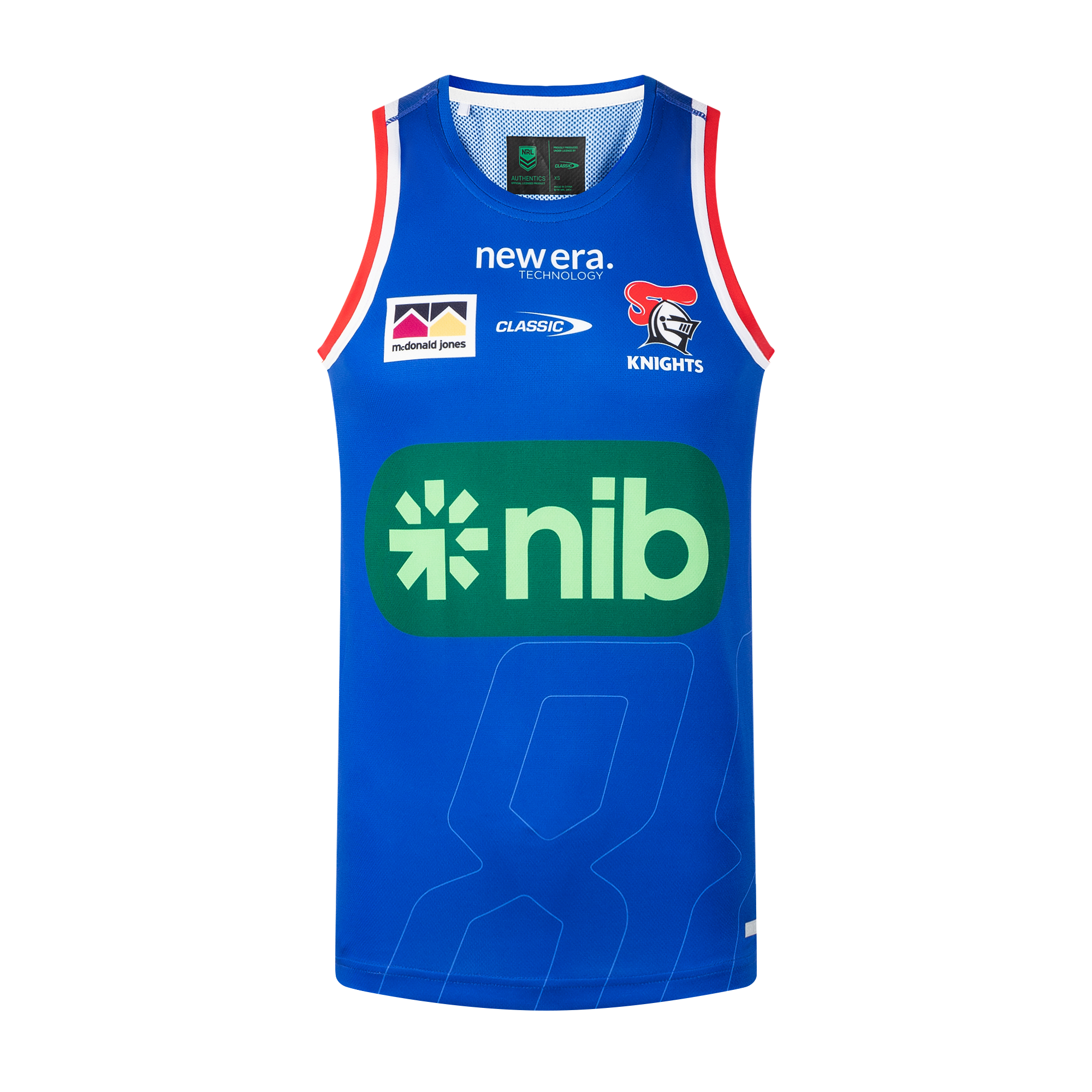 Newcastle Knights Mens 2026 Pro Training Singlet Blue – NRL Shop